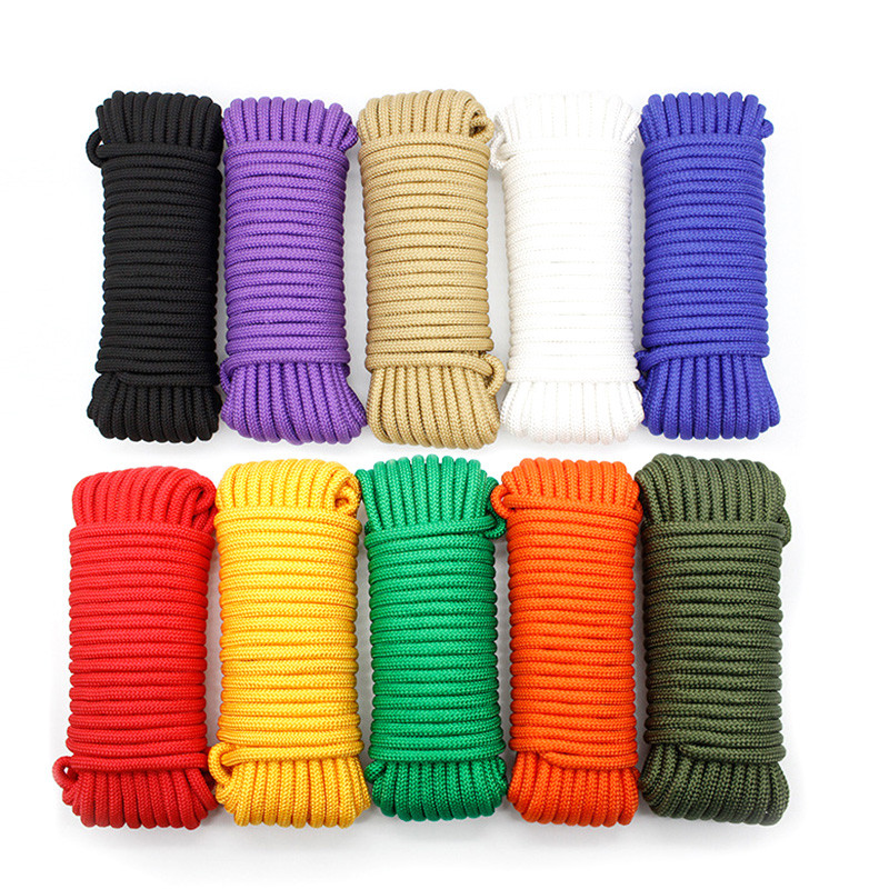 10m 2-8mm Outdoor Clothesline Tent Binding Tie Rope Drawstring Nylon ...