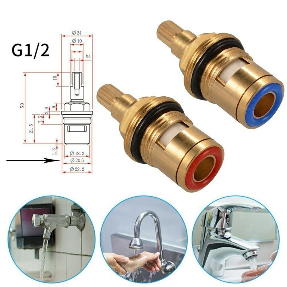 【HEPA】 Universal Replacement Tap Valves Brass Ceramic Disc Cartridge ...