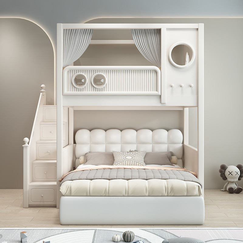 [Sg seller] Bunk Bed Bunk Bed Height-Adjustable Bed Interlaced Bunk Bed ...