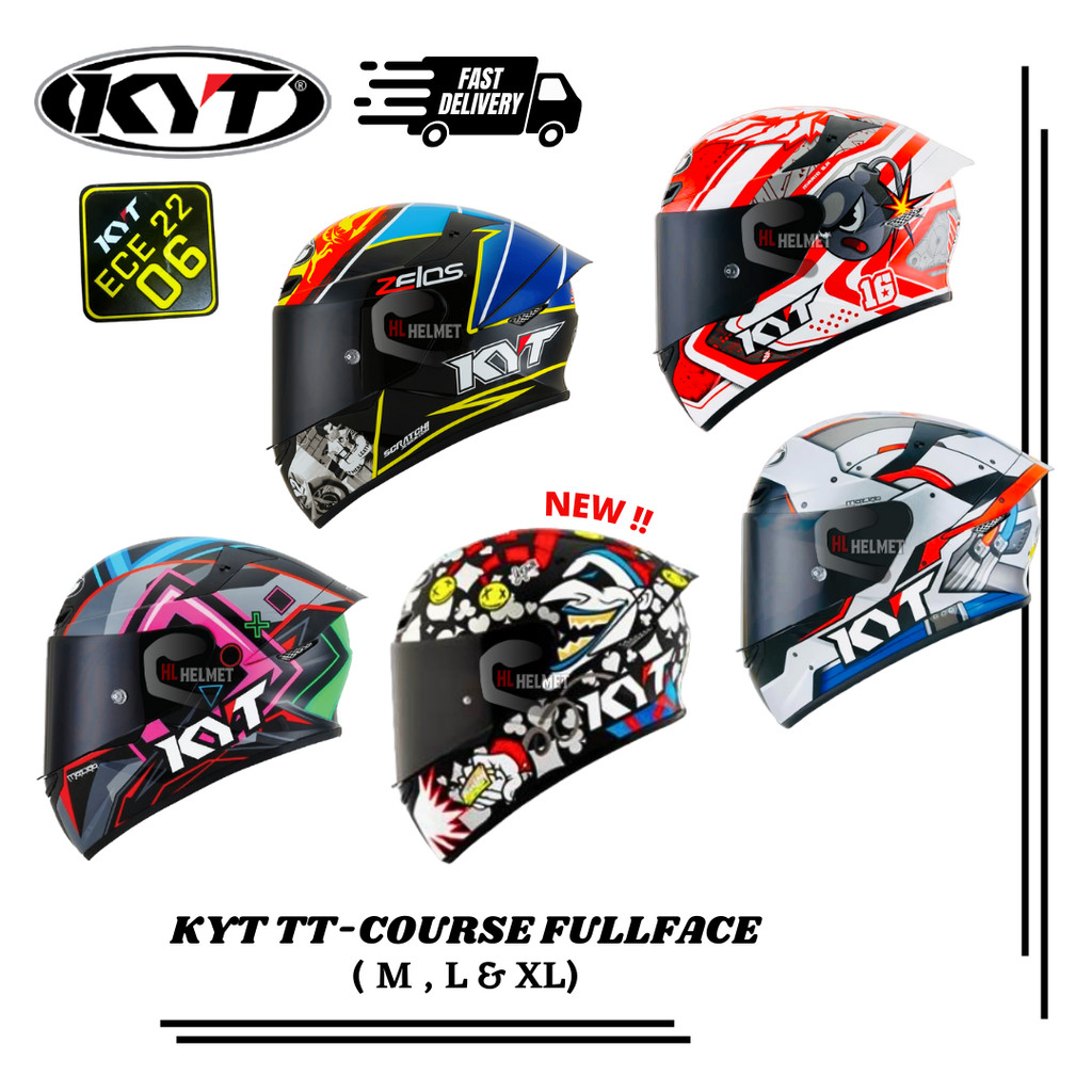 KYT TT COURSE SERIES HELMET FULL FACE ( XAVIER SIMEON / SUPER MARIO ...