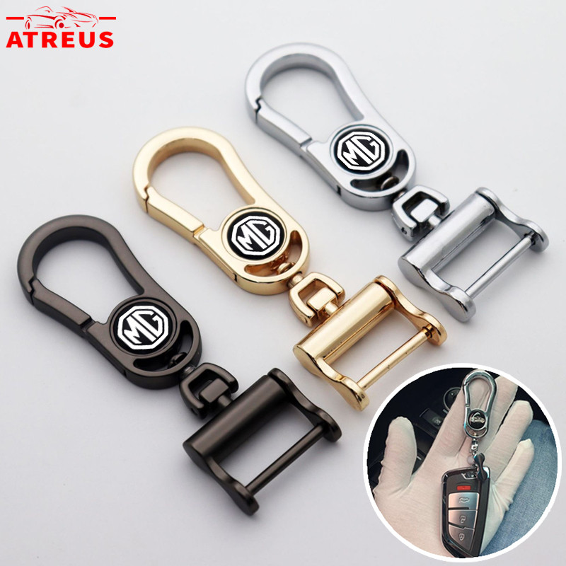 MG Key Chain Car Zinc Alloy Keychain Ring Anti-loss Key Buckle Key ...