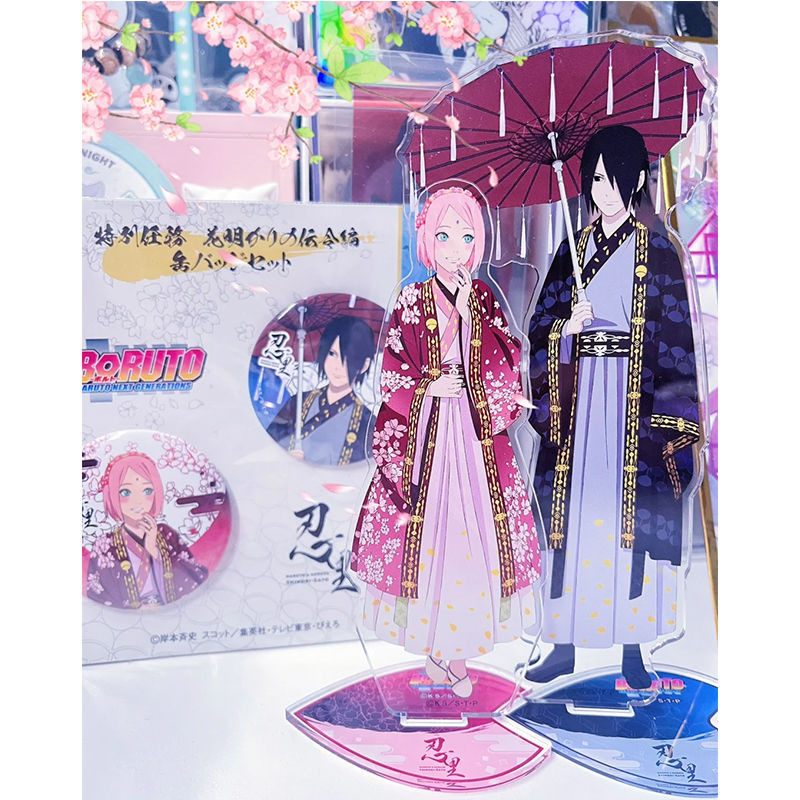 Uchiha Sasuke Acrylic Stand Haruno Sakura Figure NARUTO Anime Goods ...
