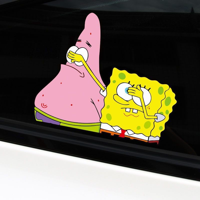 Creative SpongeBob Patrick Star car sticker body bumper scratch cover ...