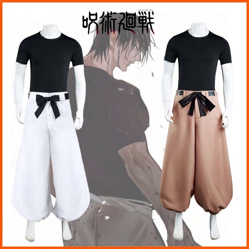 Anime Jujutsu Kaisen Fushiguro Toji Cosplay Costume Top Pants Wig ...