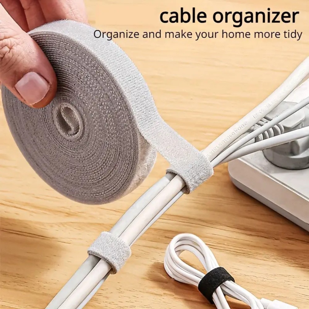 5M Cable Organizer Velcro Cable Ties Strap Reusable Strong Adhesion ...