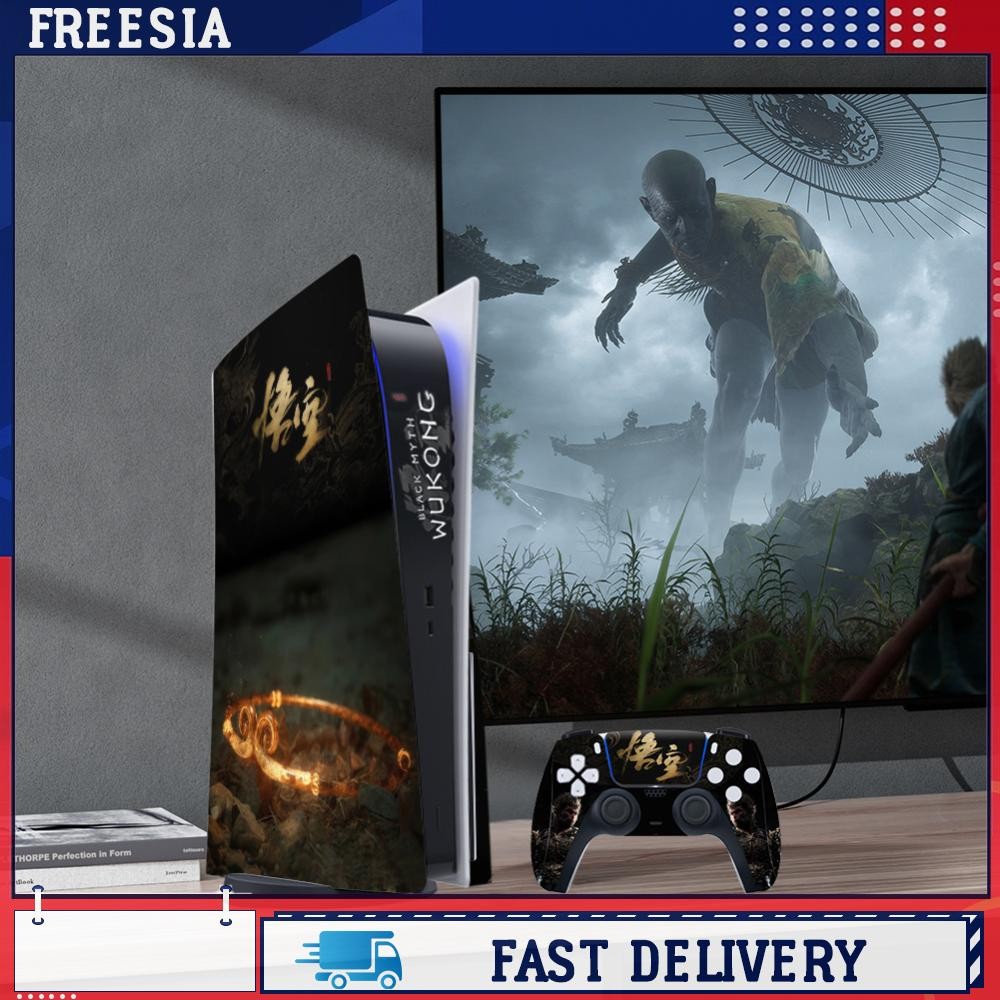 Black Myth Wukong Vinyl Skin Sticker for PS5 Disc Digital Console ...