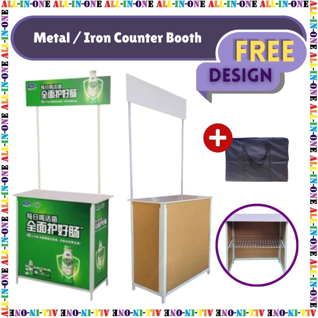 Metal / Iron Promotion Counter Booth (FREE Design Included Printing ...