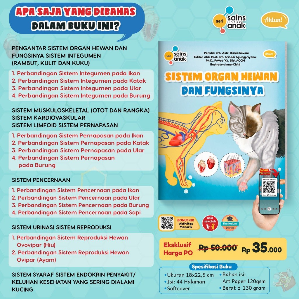 Children's Science Book - Animal Organ System And Its Functions - Ahlan ...