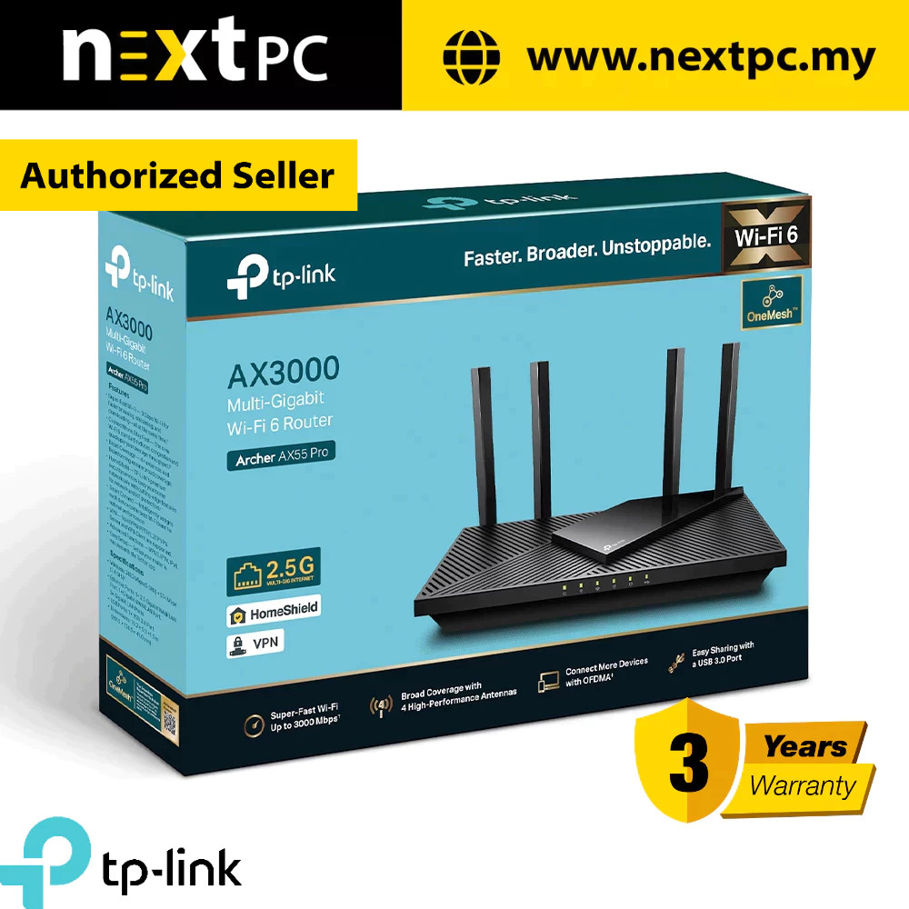 [Ready Stock] TP-LINK Archer AX55 / AX55 Pro New AX3000 Multi-Gigabit ...