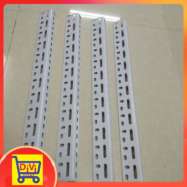 Steel Slotted Angle Bar/Slotted Post (1ft) | Shopee Singapore