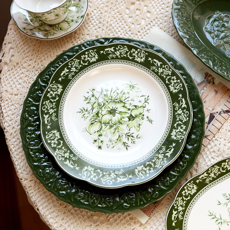 French Court Style, Classical Retro Garden, European Ceramic Dinner ...