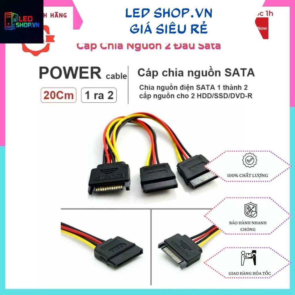 SATA 1 to 2 Power Splitter Cable - Sata 1 to 2 HDD Power Cord - sata 1 ...