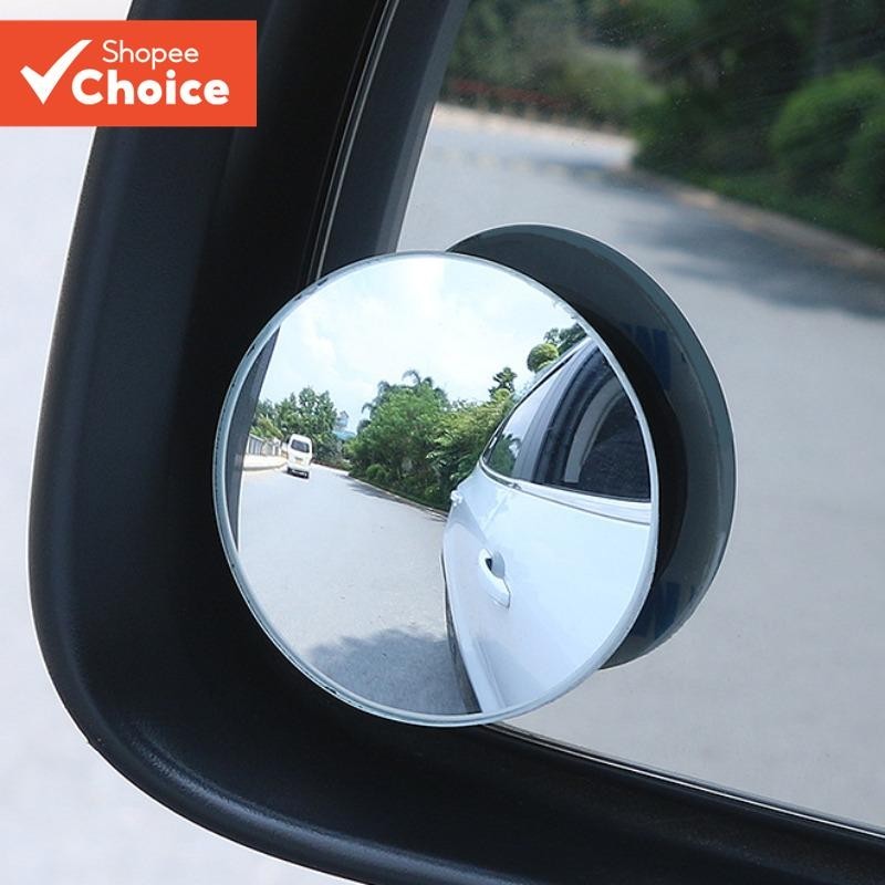 2pcs Car Rearview Mirror Infinity Small Round Mirror 360 Degree ...