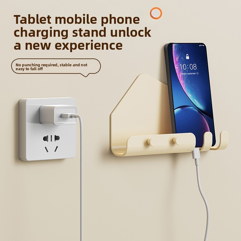 Wall-mounted Phone Storage Rack Tablet Wall Mount Charging Stand ...