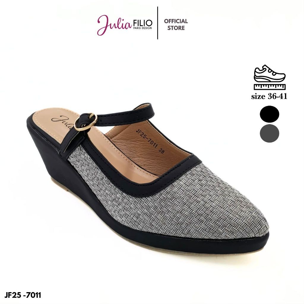 JULIA FILIO Heels Comfort Lady Shoes Wanita dinner heels tumit rendah ...
