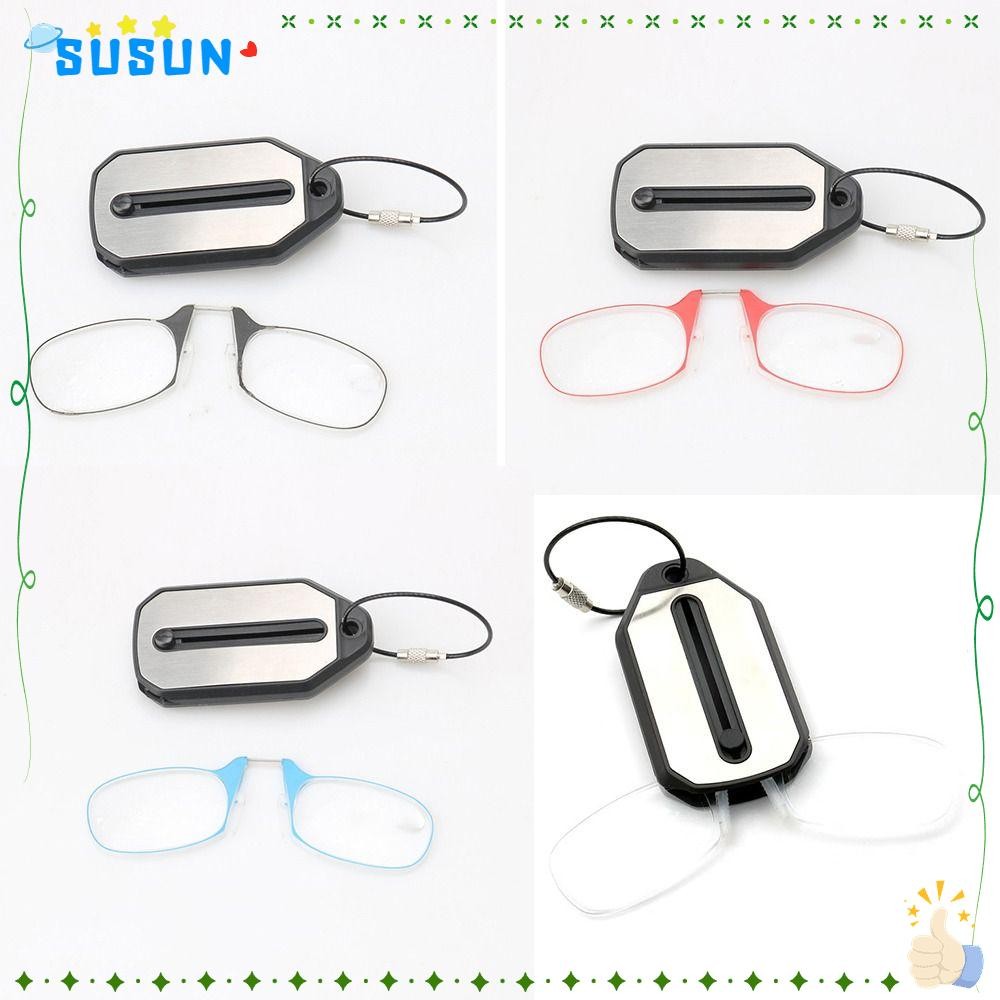 SUSUN Mini Nose Clip Eyewear, No Frame Acrylic TR90 Reading Glasses ...