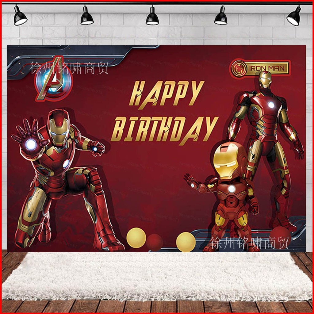 Jason The Avengers Iron Man Theme decoration Celebrate birthday Party ...