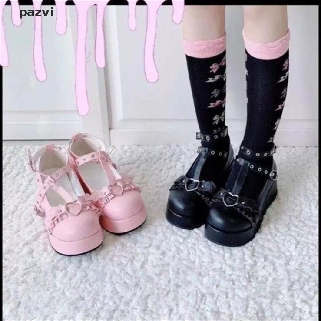 FC0 [Pazvi] Lolita Shoes Little Bat Style Bowknot Demon Dark Goth Punk ...