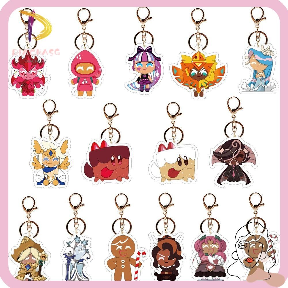 DIACHASG Cookie Run Kingdom Keyring, Around Game Shadow Milk Cookie ...
