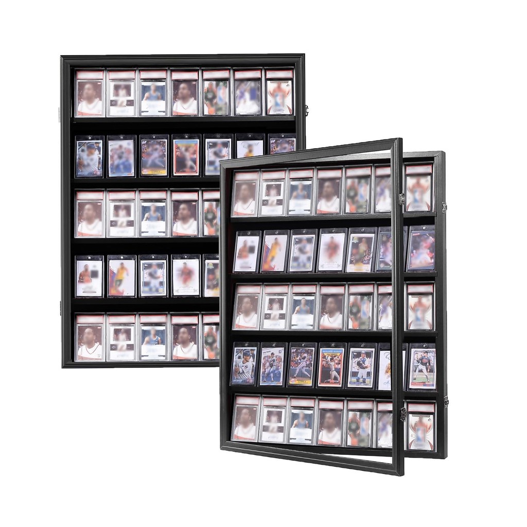 Graded Sports Card Display Case Lockable,Trading Card Collector Wall ...