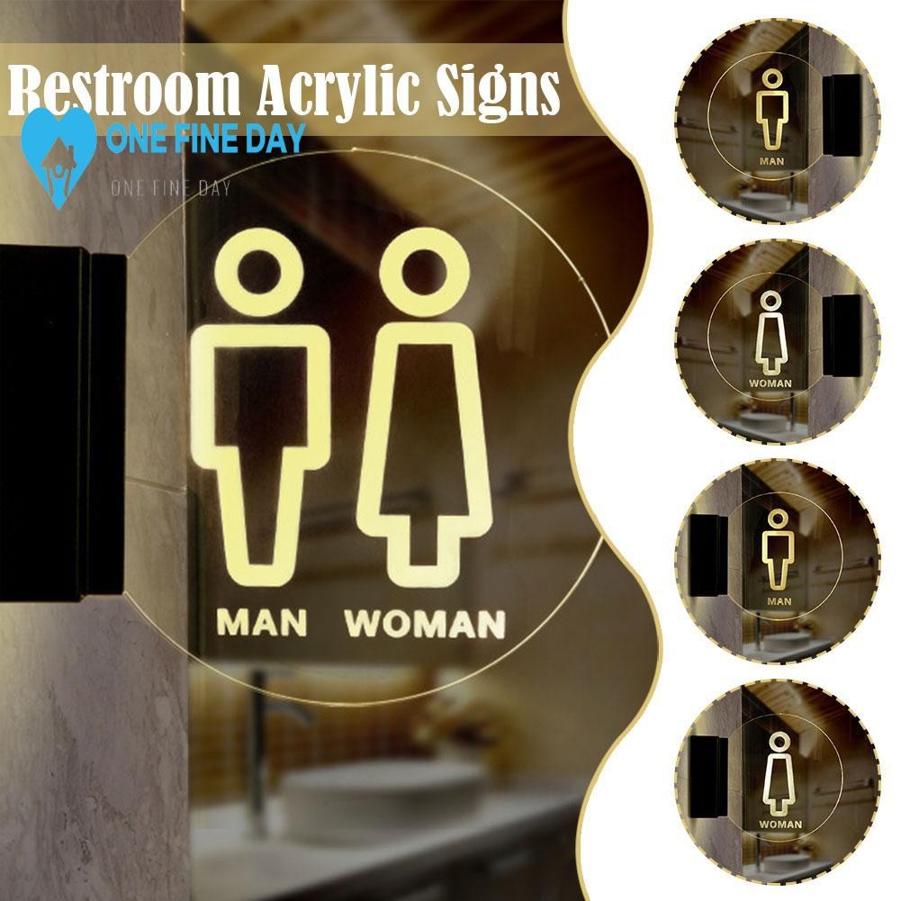 Luminous Men's And Women's Toilet Indicator Light Sign Acrylic Mounted ...