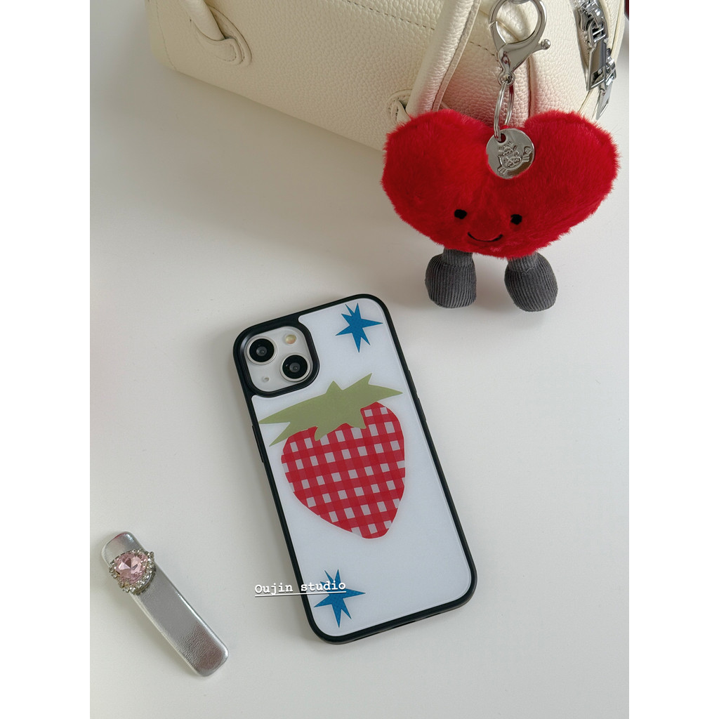 Korean Female Korean Niche ins Sweetheart Strawberry minji Same Design ...