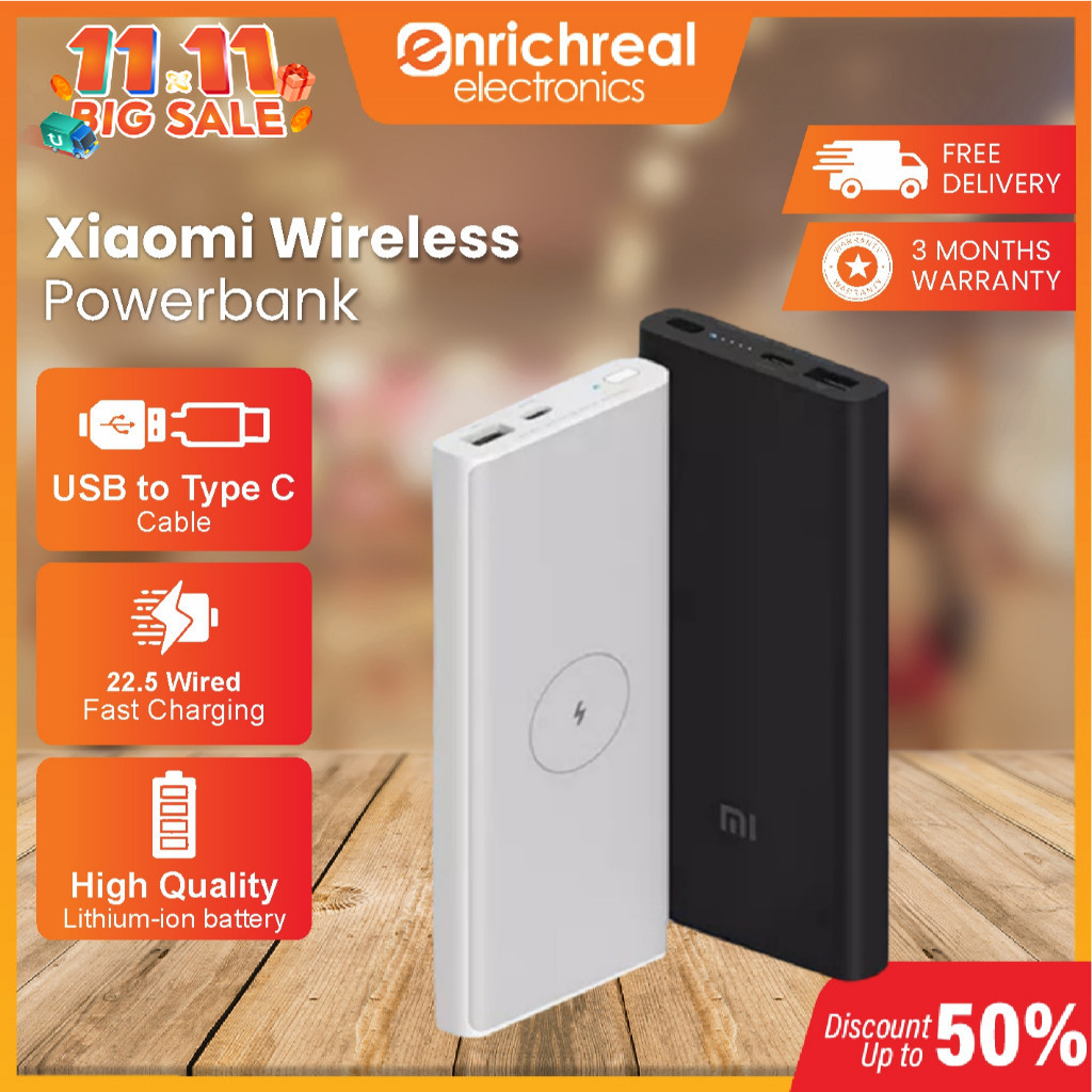 【CCC Certification】Xiaomi Wireless Powerbank New Version 10000mAh Fast ...