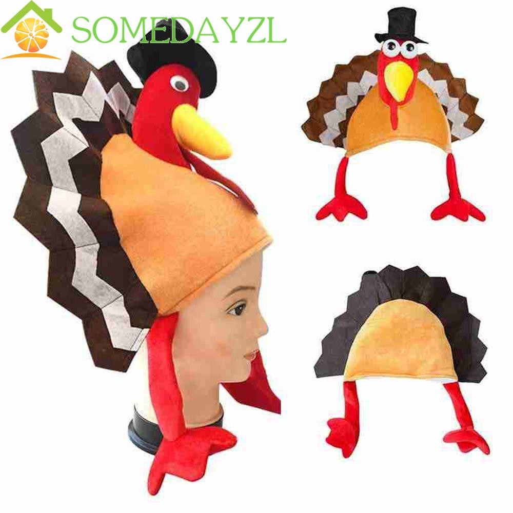 SOMEDAYMX Turkey Hat Funny Creative Chicken Leg Thanksgiving Day ...