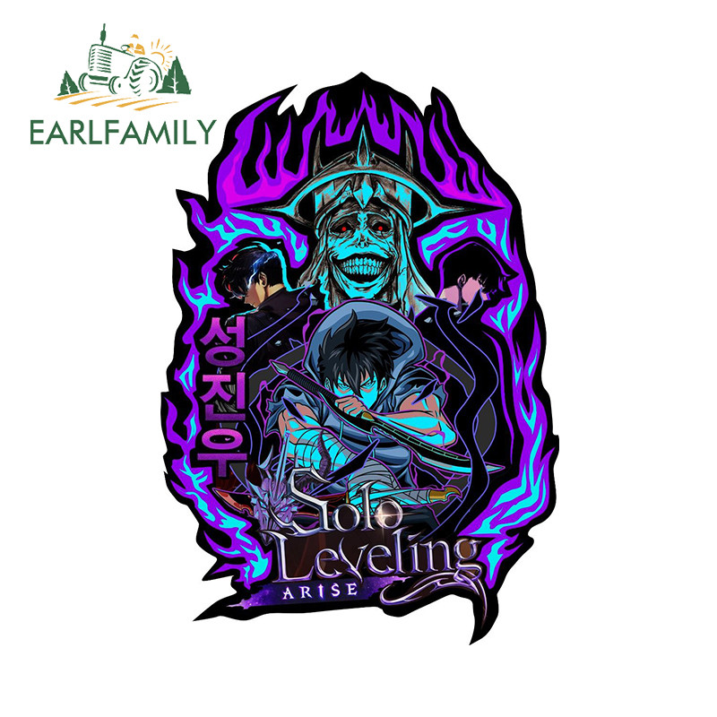 EARLFAMILY Solo Leveling Anime Car Stickers Waterproof Amusing ...