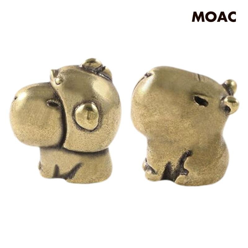[Hohoho] Brass Capybara Figurine Capybara Sculpture Capybara Statuette ...