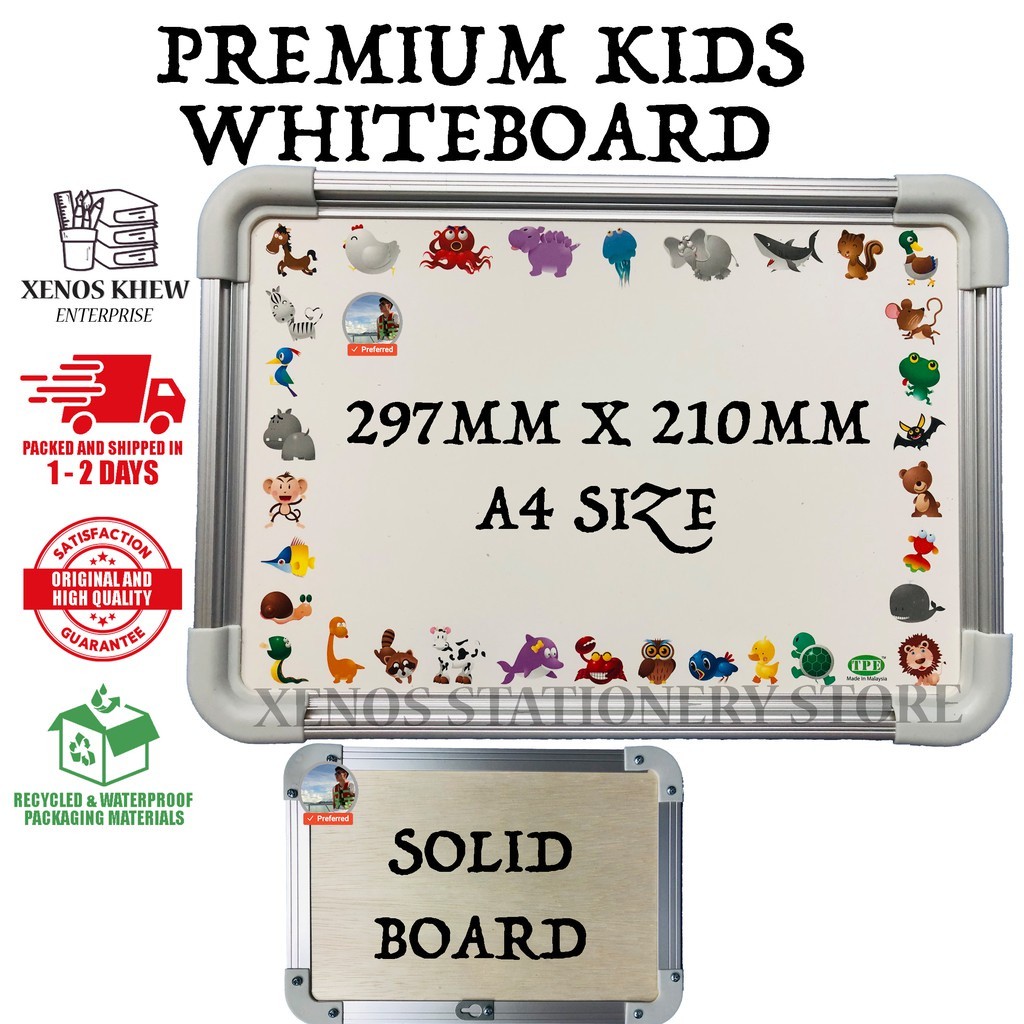 KIDS WHITEBOARD / KIDS WRITING BOARD [ A4 SIZE / PREMIUM QUALITY ...