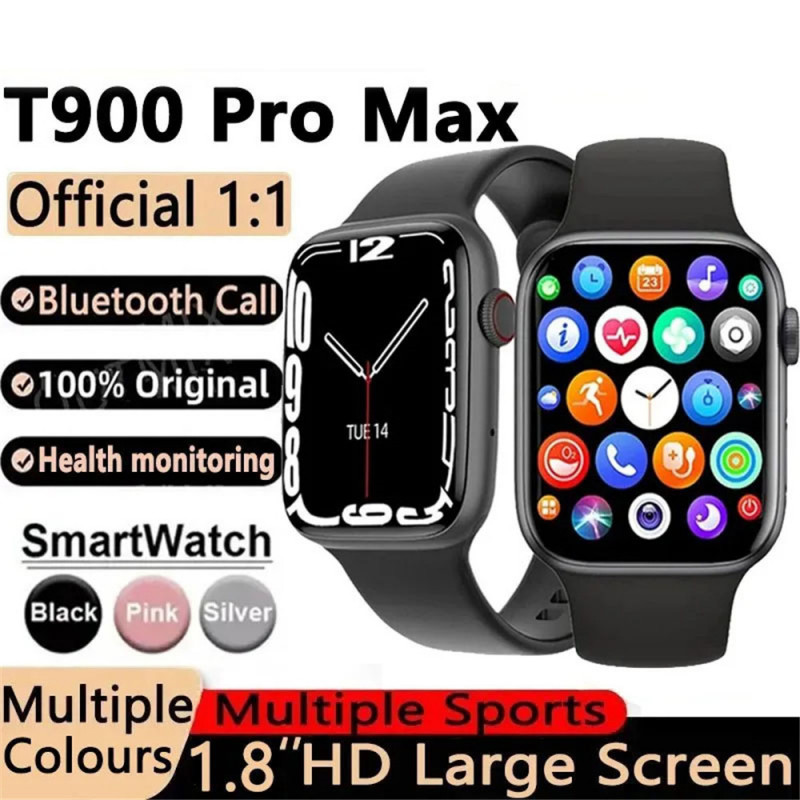 T900 Pro MAX Smartwatch Dual Button Rotary Button HD Bluetooth Large ...