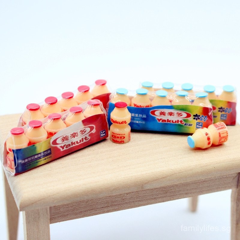 Dollhouse Dollhouse Mini Plastic Package Yakult Miniature Simulation ...