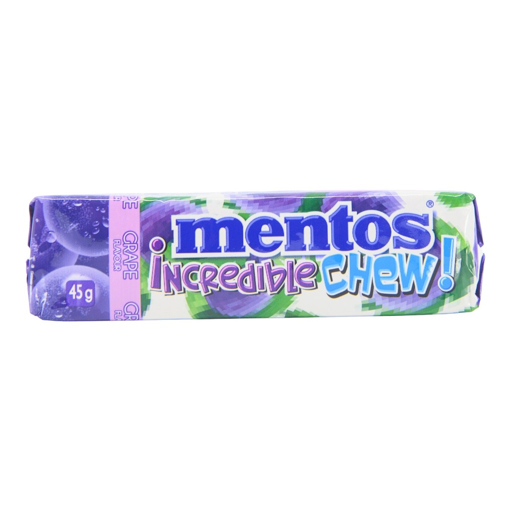 Mentos Incredible Chew Candy Grape 45g | Shopee Singapore