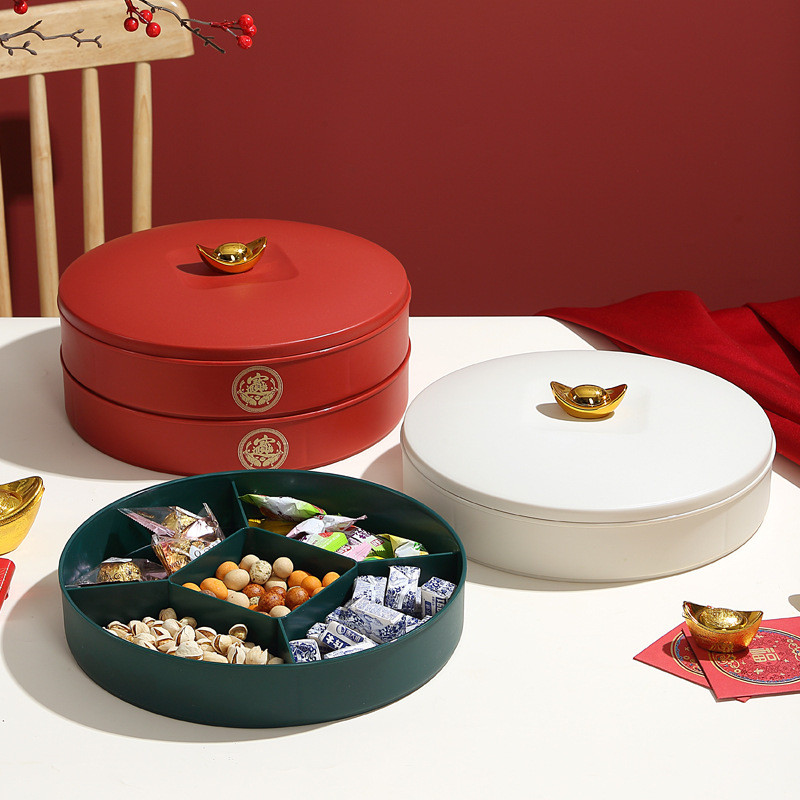 【Leyinlin】Dividing fruit tray Household living room double layer candy ...