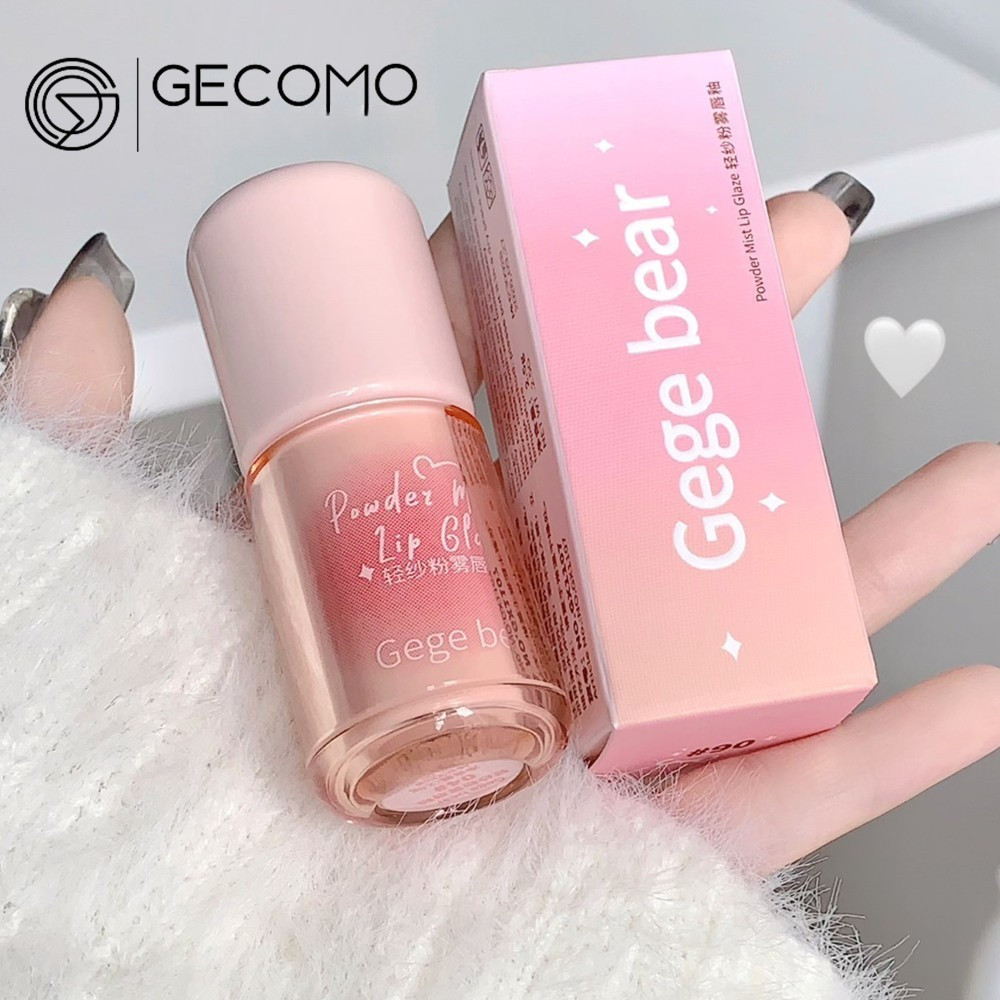 GECOMO Gege bear Light Yarn Powder Mist Lip Glaze Matte Velvet Soft Mist Lip Mud Not Easy to ...