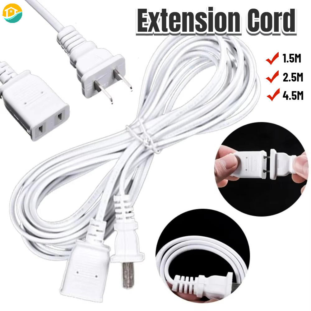 Multiple Sizes US Plug Two-pins Power Cord Extension Wire - 250V 6A ...