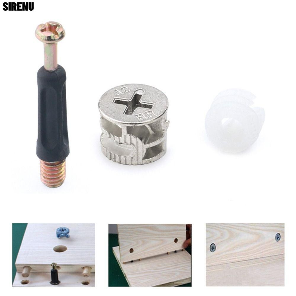 SIRENU Furniture Screw Nut Self Tapping Rod Cabinet Desk Link Fixer Nut ...