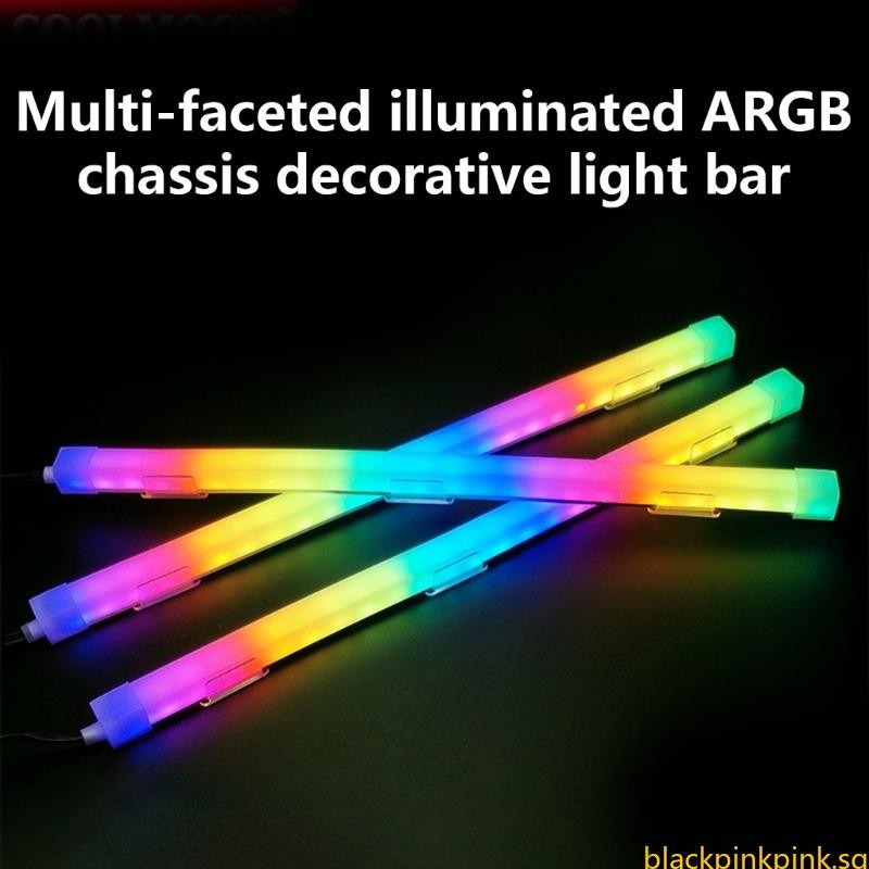 BLACK ARGB LED Strips for Gaming Case LED Diffused Rainbow ARGB Strips ...