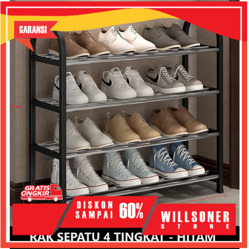 4 Tier Shoe / Sandal Rack / 4 Tier Sandal Shoe Storage | Shopee Singapore