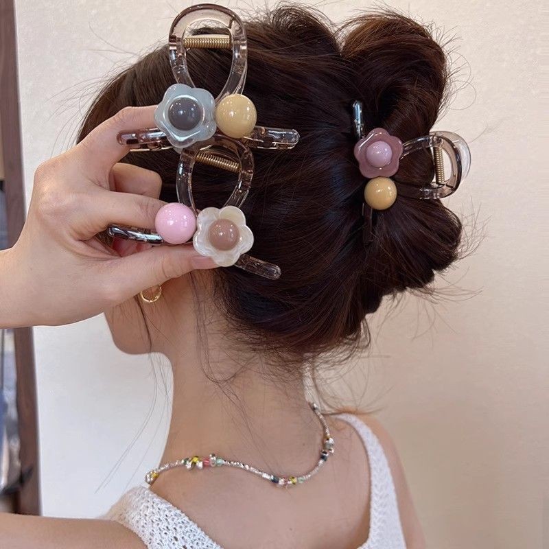 2025 Acrylic Flower Simple Hair Clip Female | Shopee Singapore