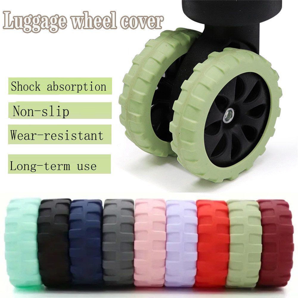 8pcs High Quality Thickened Silicone Luggage Suitcase Wheel Protection ...