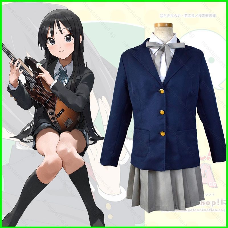Niko Akiyama Mio K-ON! Cosplay JK School Uniform Skirt Jacket Blouse ...