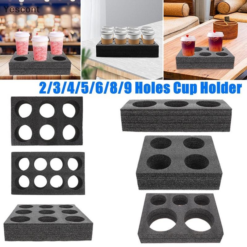YST Disposable Takeout Cup Trays Coffee Carrier Carry Holder Drink ...