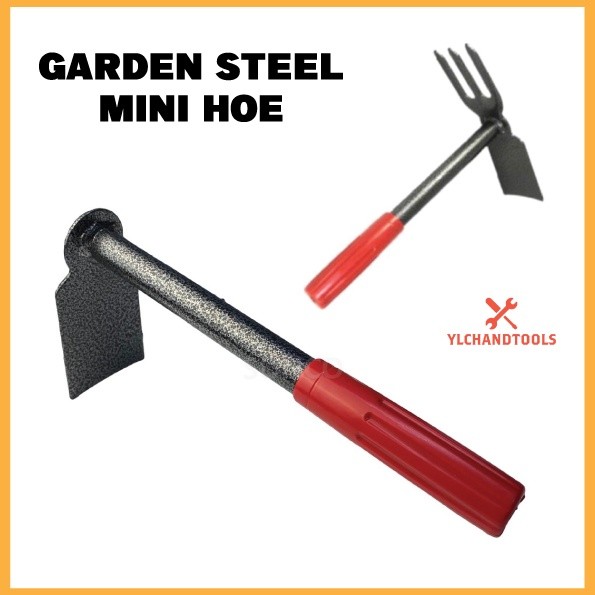 300MM 2 WAY MINI HOE & FORK - WOOD HANDLE MINI HOE ( MINI CHANGKUL ...