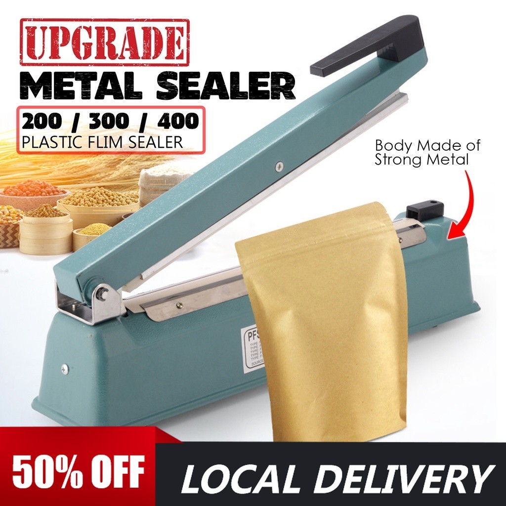 Metal Plastic Impulse Sealer Machine 200MM//300MM/400MM Seal Mesin ...