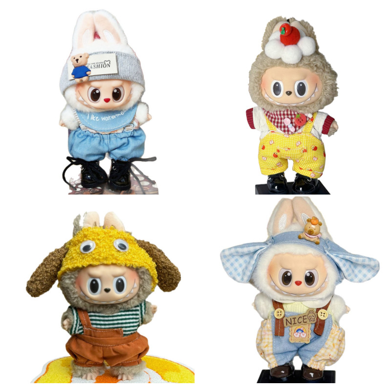 labubu Clothes accessories15/17cm Laputa Plush Doll Clothes Vinyl First ...