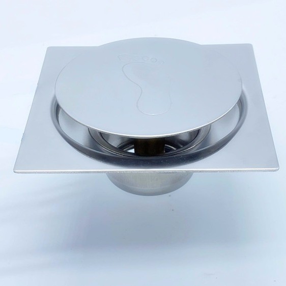 Public Restroom Stainless Steel Pop-Up Press-Type Foot Pedal Drain ...