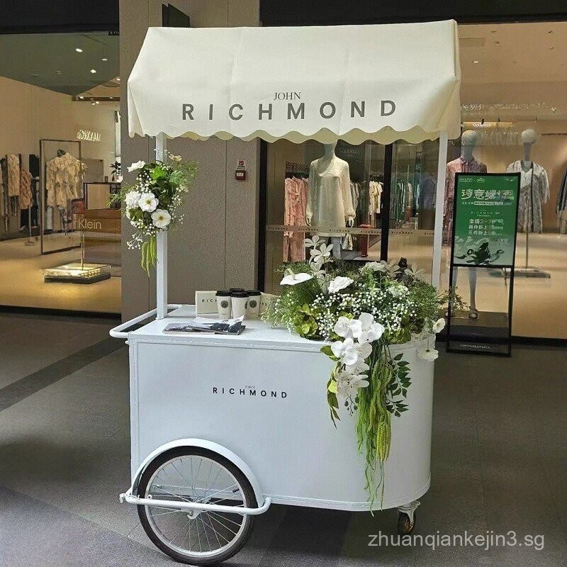 Wrought Iron Stall Cart Hotel Display Stand Mall Sales Cart Promotional ...