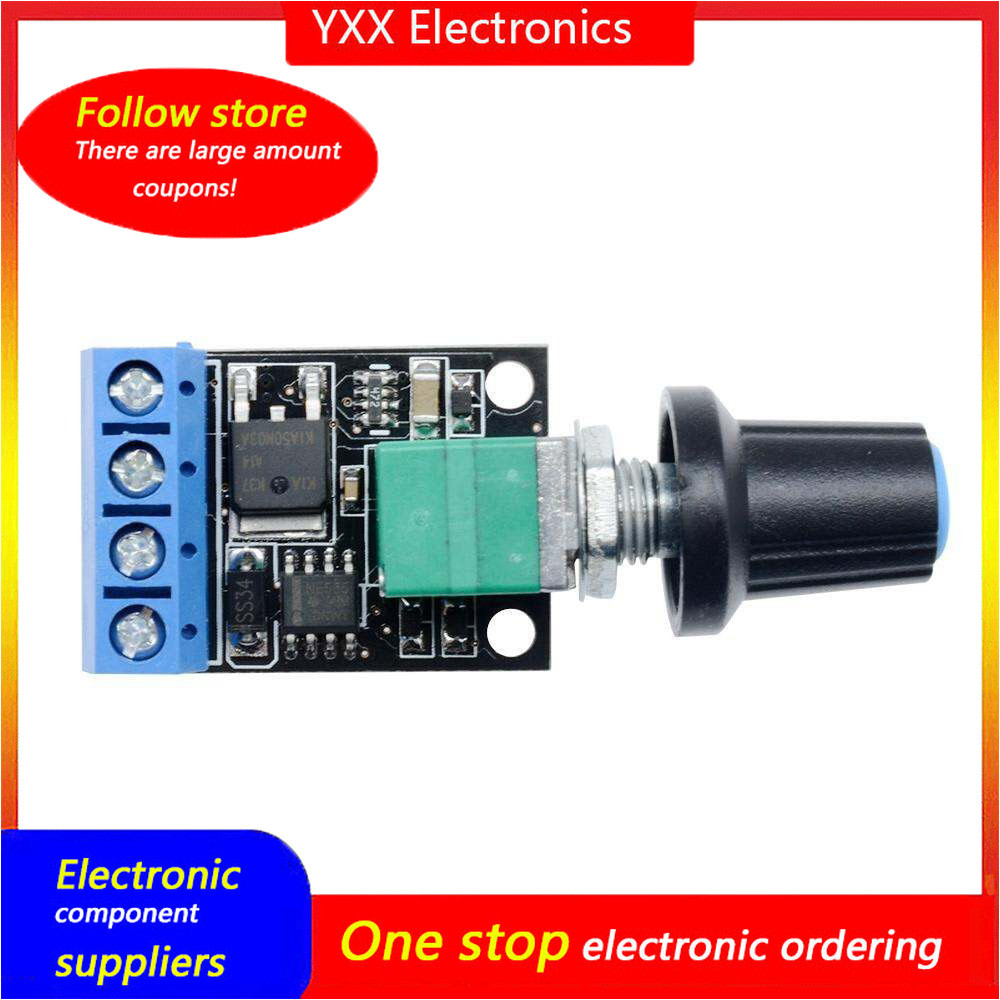 DC Motor Speed Control Stepless Regulator Speed Dimmer Led Light ...